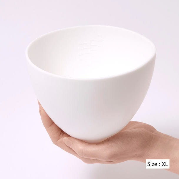 シリコンボウル XL（W15×H11.5cm/容量1,150ml）【目盛付き】の卸・通販 | ビューティガレージ